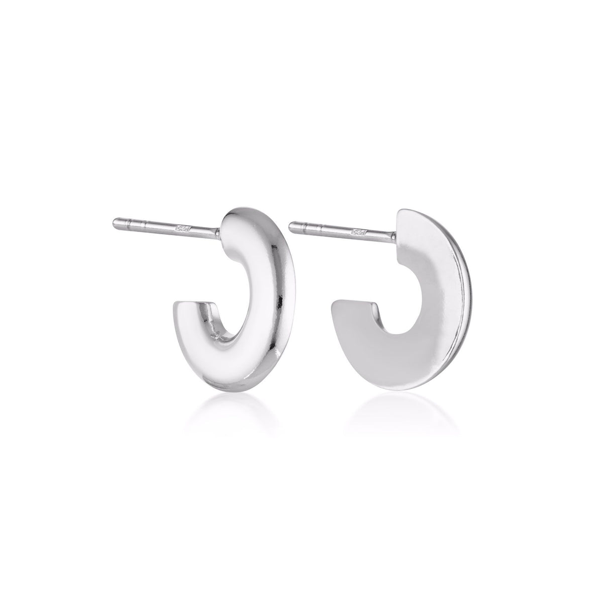 Linda Tahija Round Profile Hoop Earrings Silver | Eclectic Boutique NZ
